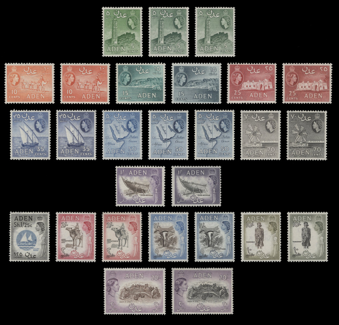 1953 Aden Definitive Stamp Collection: A Philatelic Gem